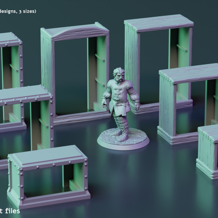 3D Printable Modular cupboard and storage box - 33 parts (design, front ...