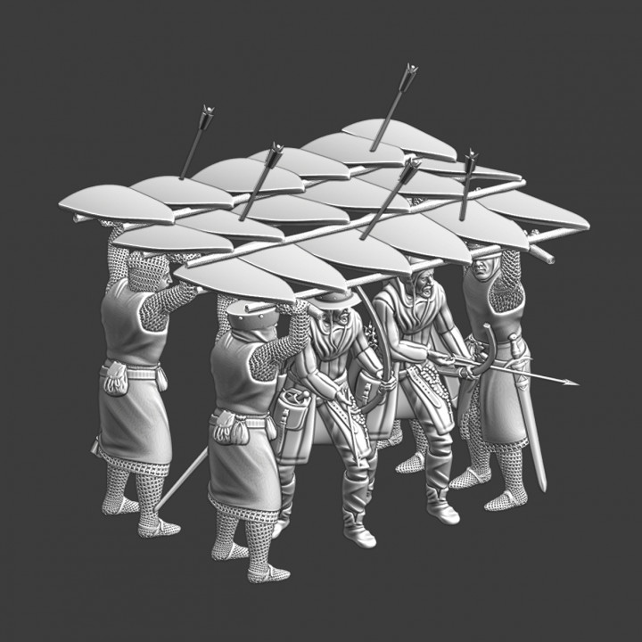 3D Printable Medieval archers and protection - Siege Warfare by ...