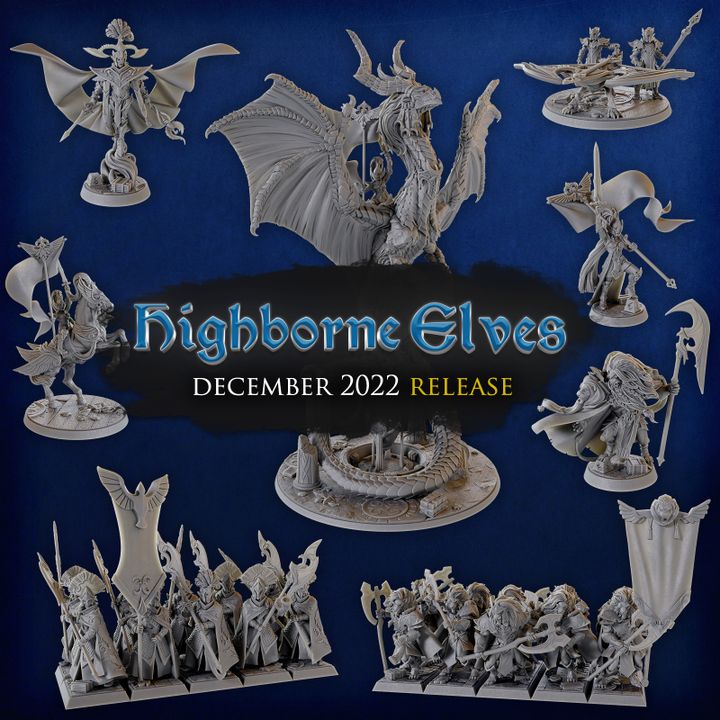 3D Printable Titan Forge Miniatures - 2022 - December - Highborne Elves ...