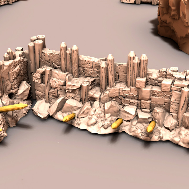 3D Printable Orc Wasteland Fort and Dwarven Ruin by GameScape3D