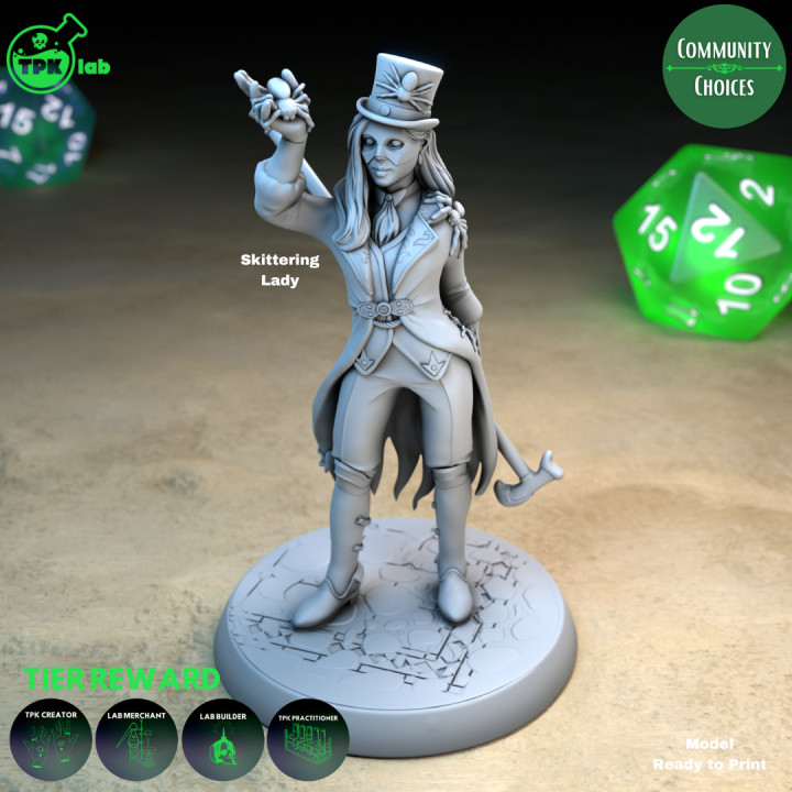 3D Printable Skittering Lady by TPK Lab