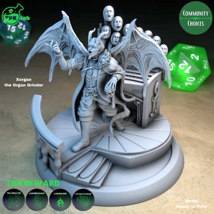 3D Printable Xorgan the Organ Grinder by TPK Lab
