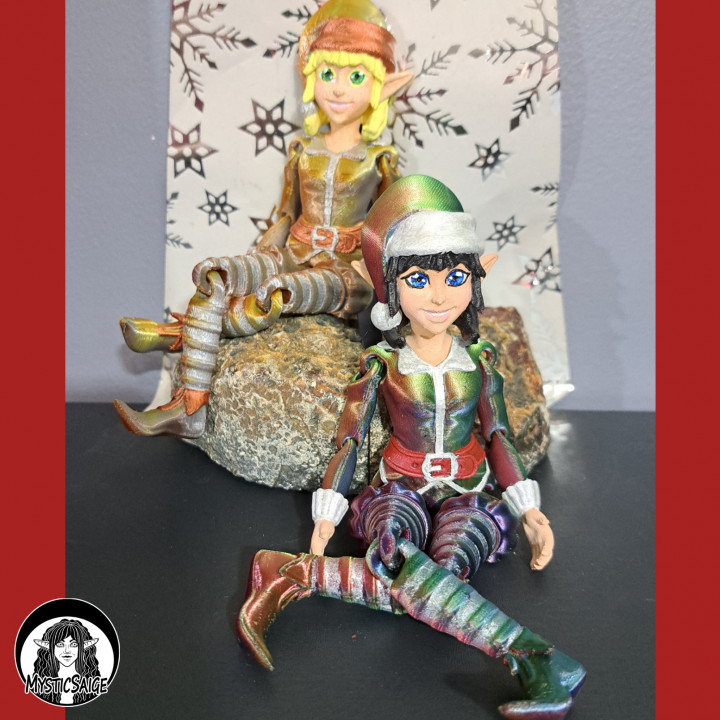 3D Printable Christmas Elf Articulated by MysticSaige