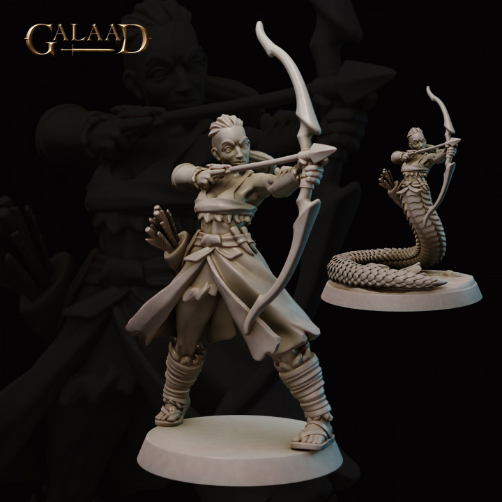 3D Printable Archer Amazon Naga - Naga version included by Galaad ...