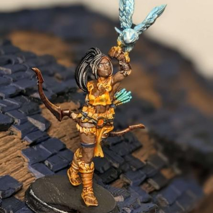 3D Print of Archer Amazon Naga - Human version and Mounted included by ...