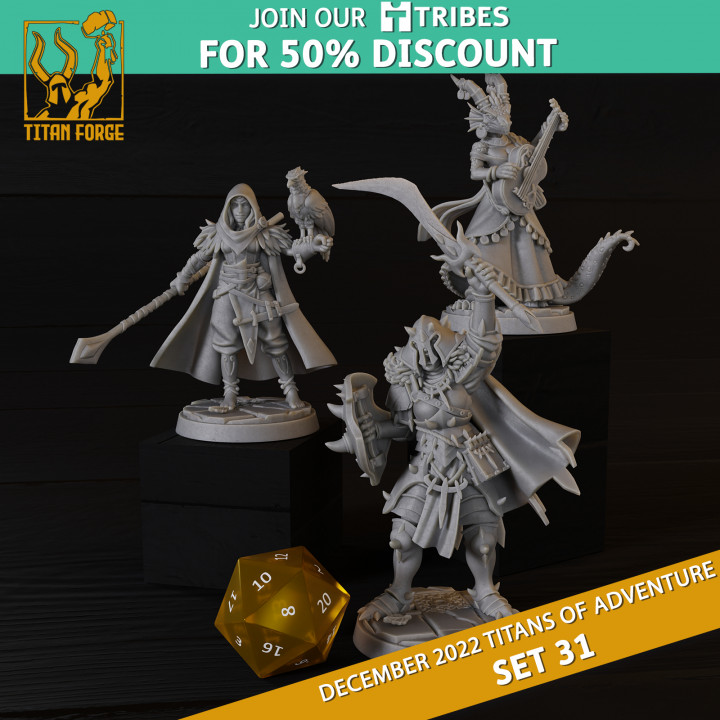 3D Printable RPG - DnD Hero Characters - Titans of Adventure Set 31 by ...