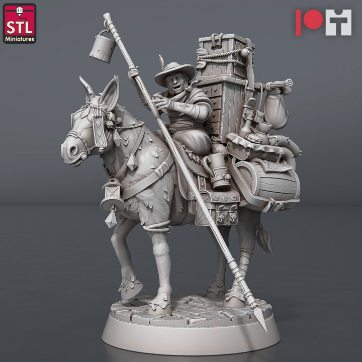 3D Printable Food Vendors Set by STL Miniatures