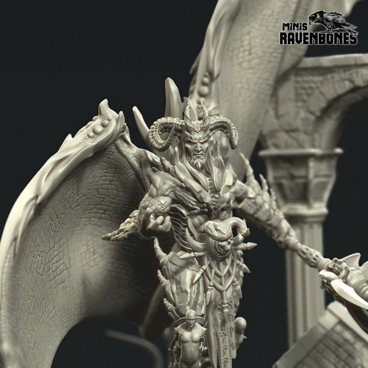 3D Printable Demon Lord by RavenBonesStudio