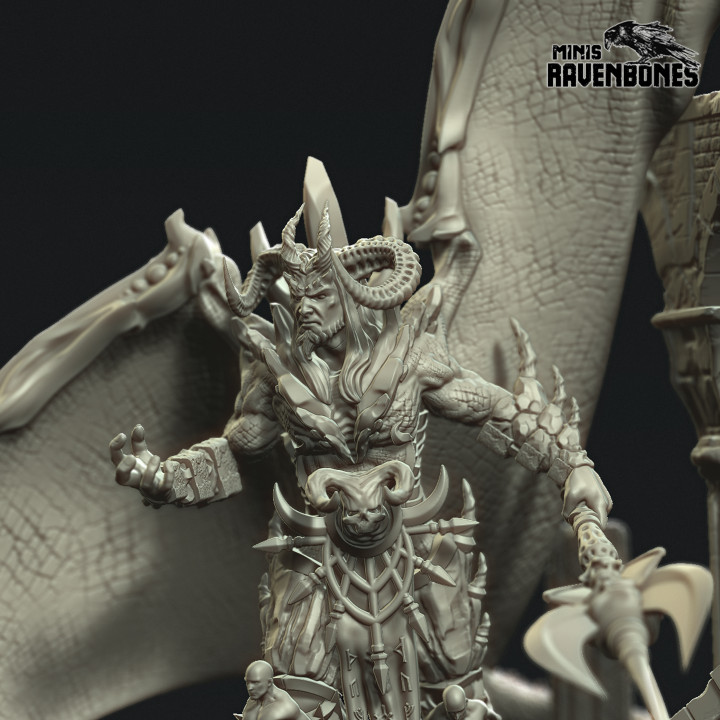3D Printable Demon Lord by RavenBonesStudio