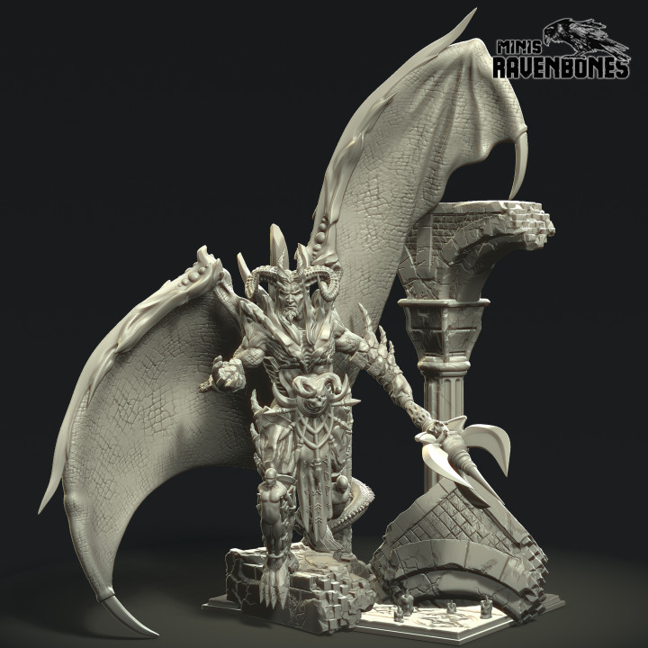 3D Printable Demon Lord by RavenBonesStudio