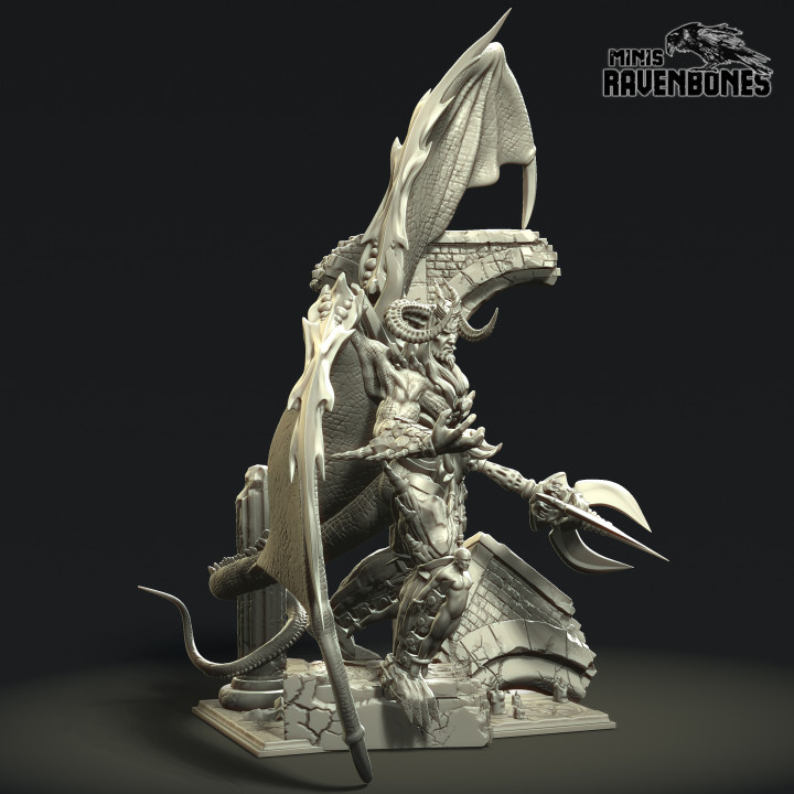 3D Printable Demon Lord by RavenBonesStudio
