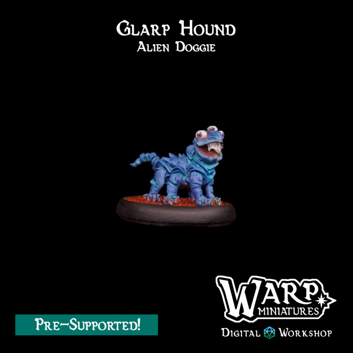 3D Printable Glarp Hound - Alien Doggie by Warp Miniatures