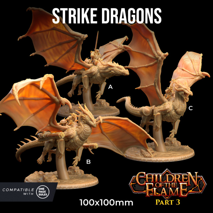 3D Printable Strike Dragons -Modular Dragons | PRESUPPORTED | Children ...