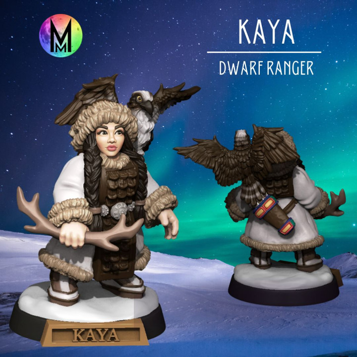 3D Printable Dwarf set - Dwarf Ranger, Dwarf Druid, Dwarf Barbarian ...