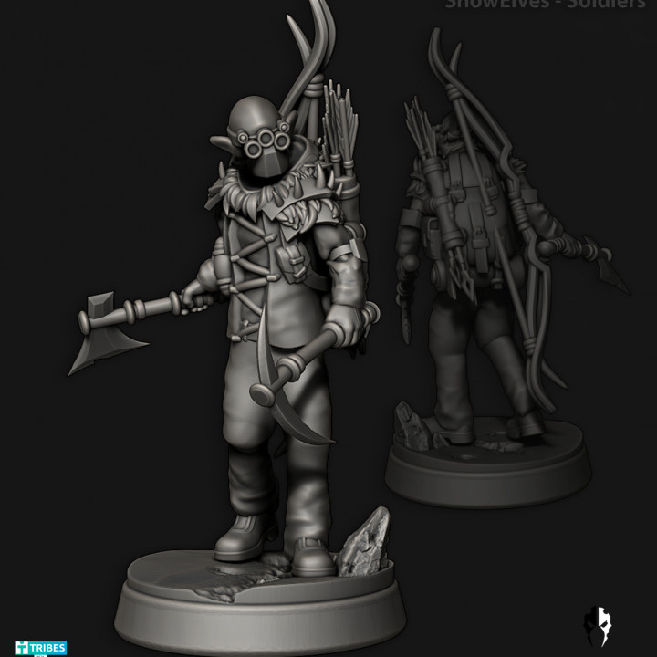 3D Printable Snow Elves - Space Elves by Edge Miniatures
