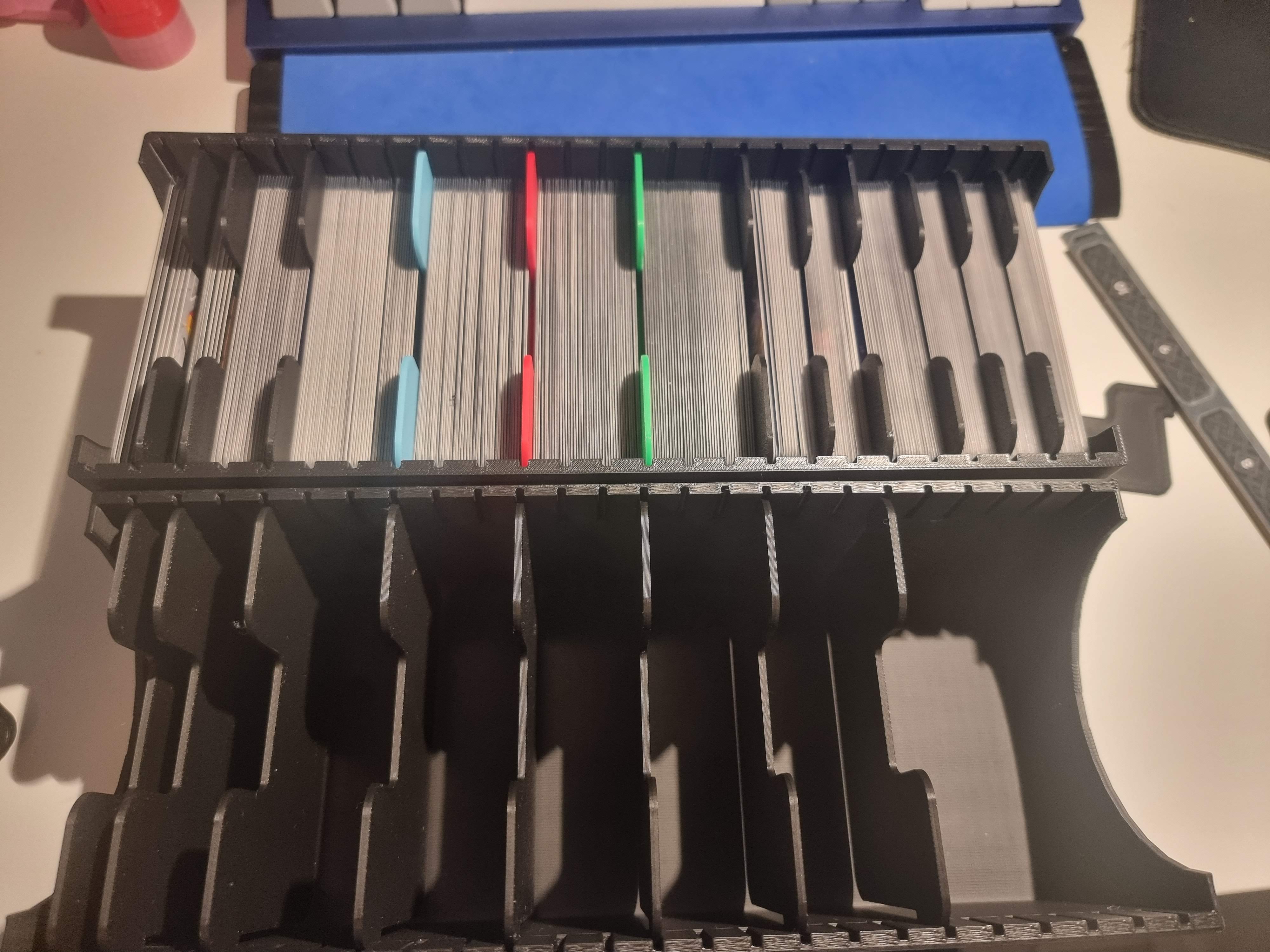 3D Printable Stackable Card trays for all cards sizes, Sleeved and un ...