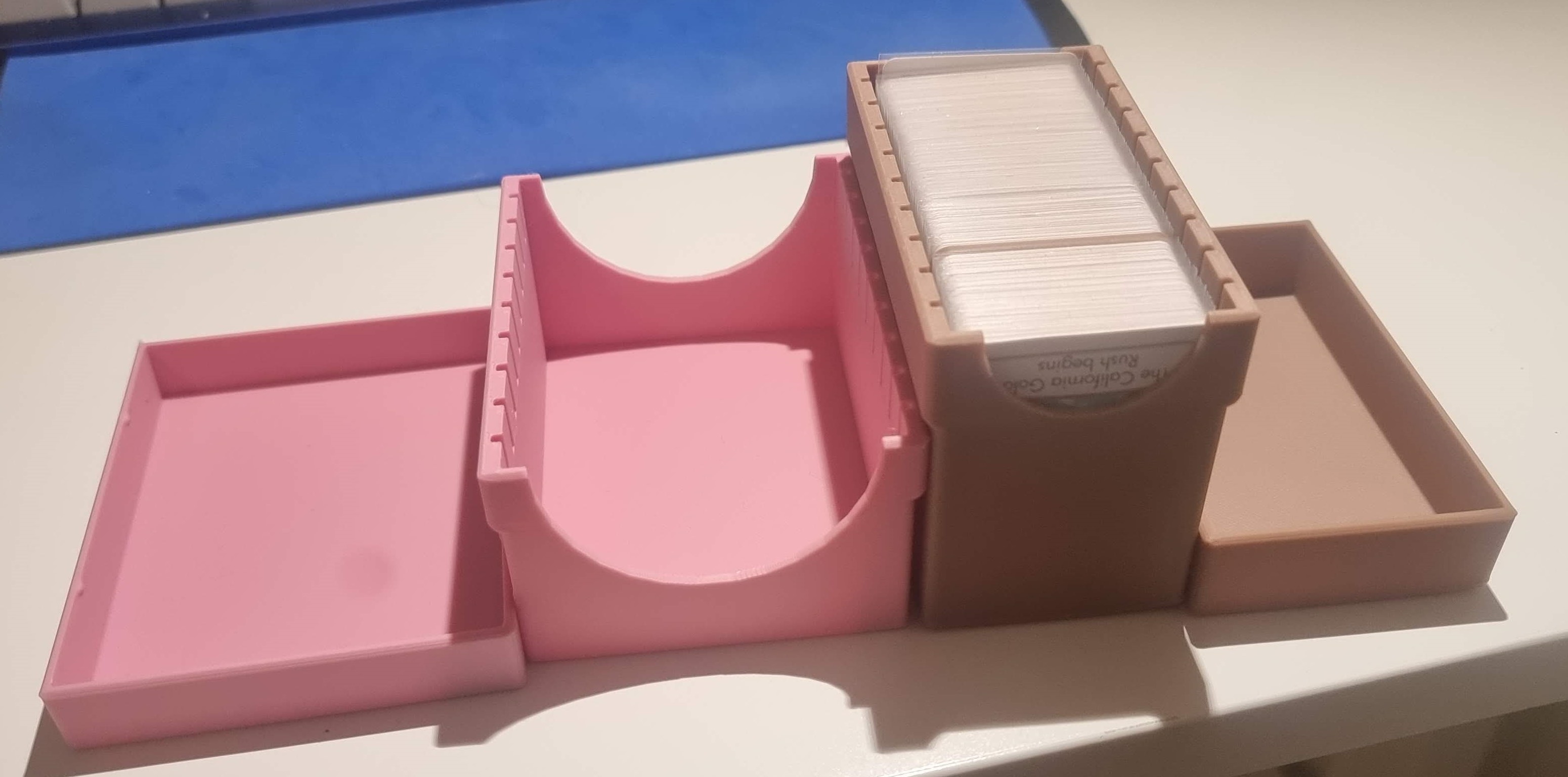 3D Printable Stackable Card trays for all cards sizes, Sleeved and un ...