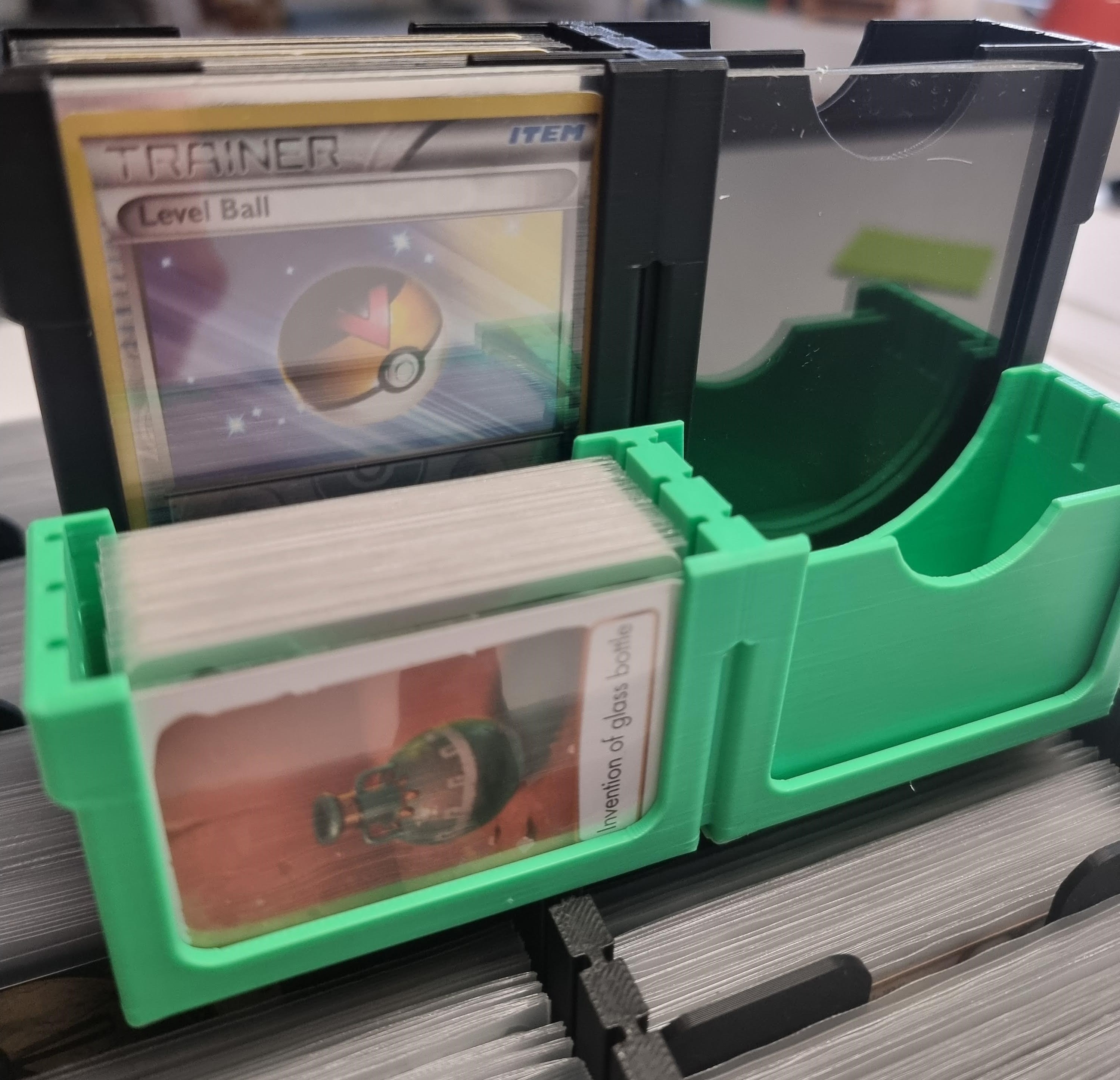 3D Printable Stackable Card trays for all cards sizes, Sleeved and un ...