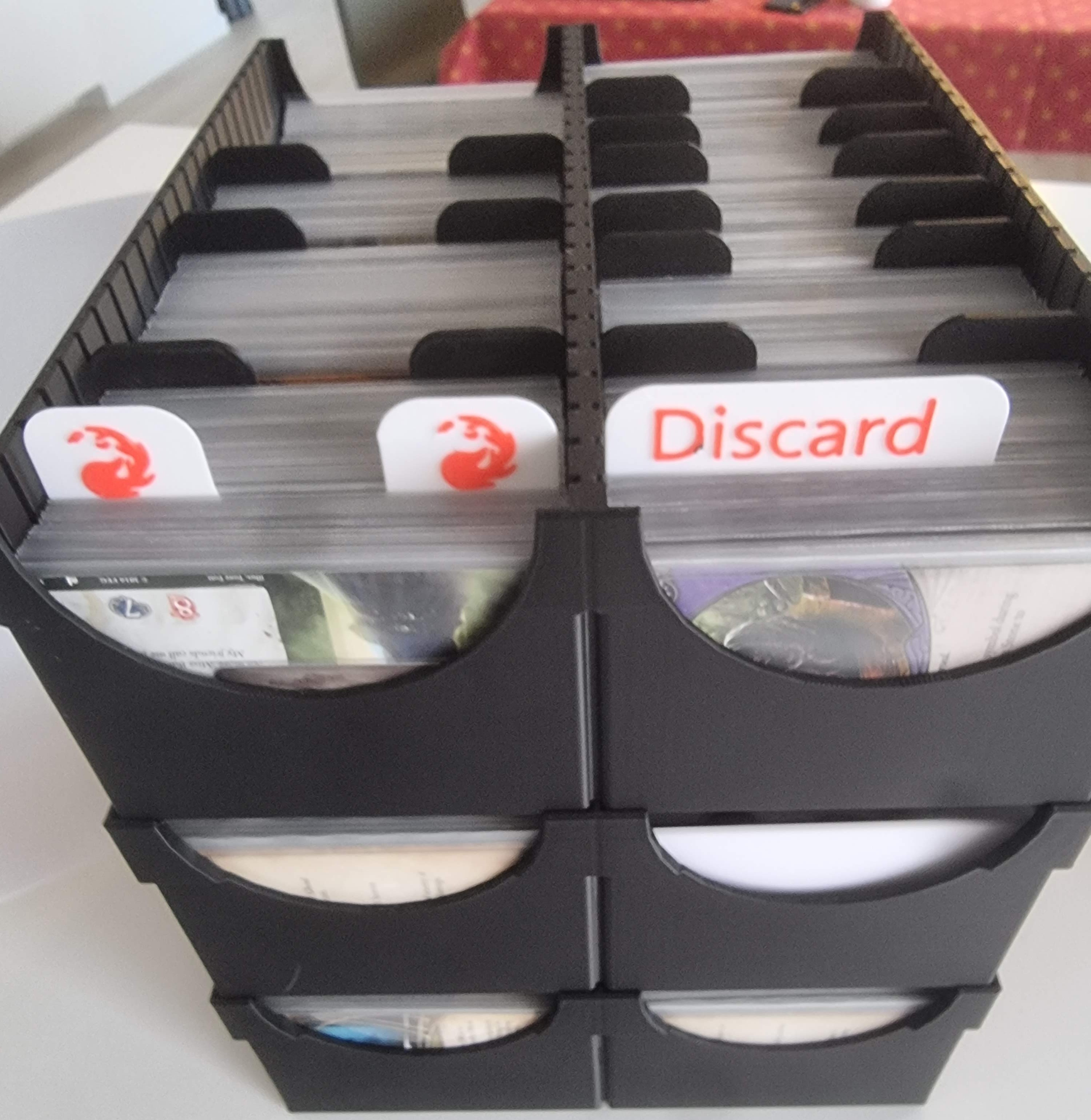 3D Printable Stackable Card trays for all cards sizes, Sleeved and un ...
