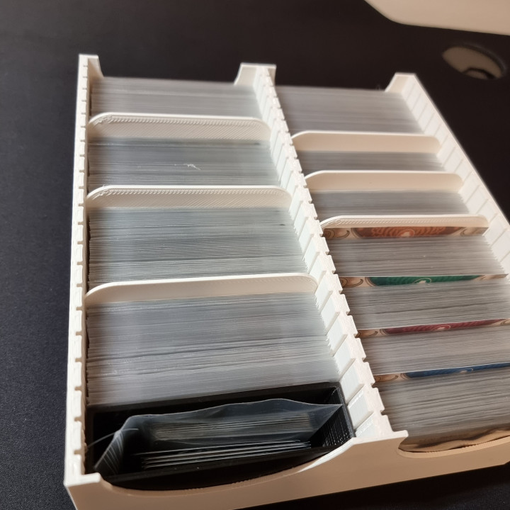 3D Print of Stackable Card trays for all cards sizes, Sleeved and un ...