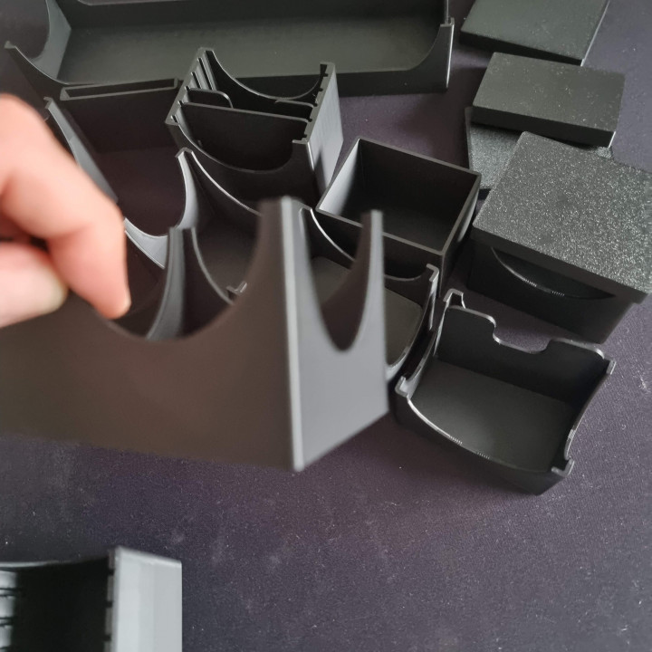 3D Print of Stackable Card trays for all cards sizes, Sleeved and un ...