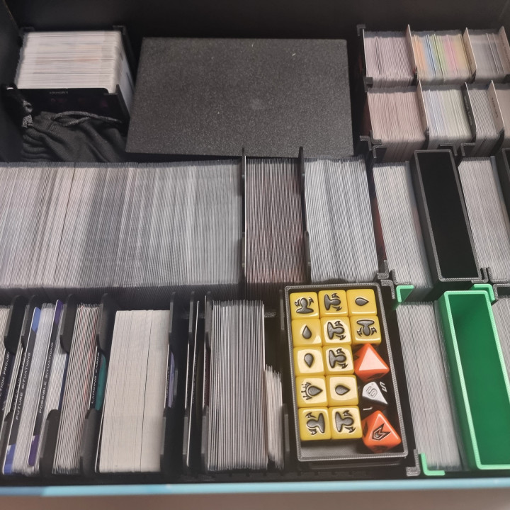 3D Printable Stackable Card trays for all cards sizes, Sleeved and un ...