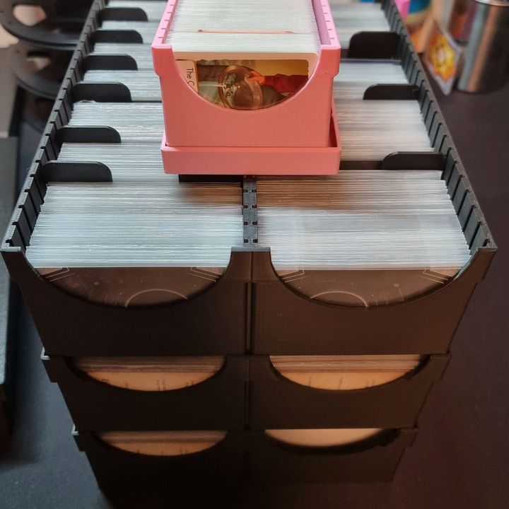 3D Print of Stackable Card storage for all cards sizes, Sleeved and un ...