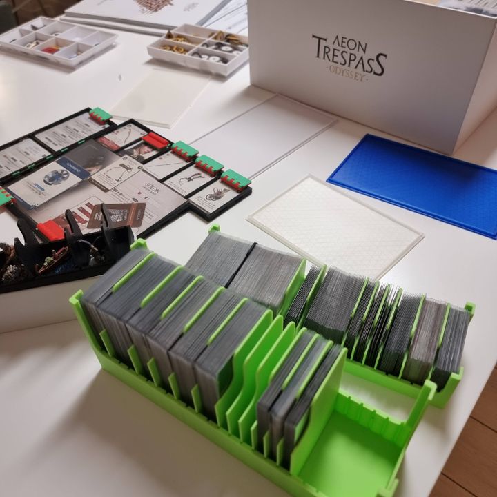 3D Print of Stackable Card trays for all cards sizes, Sleeved and un ...