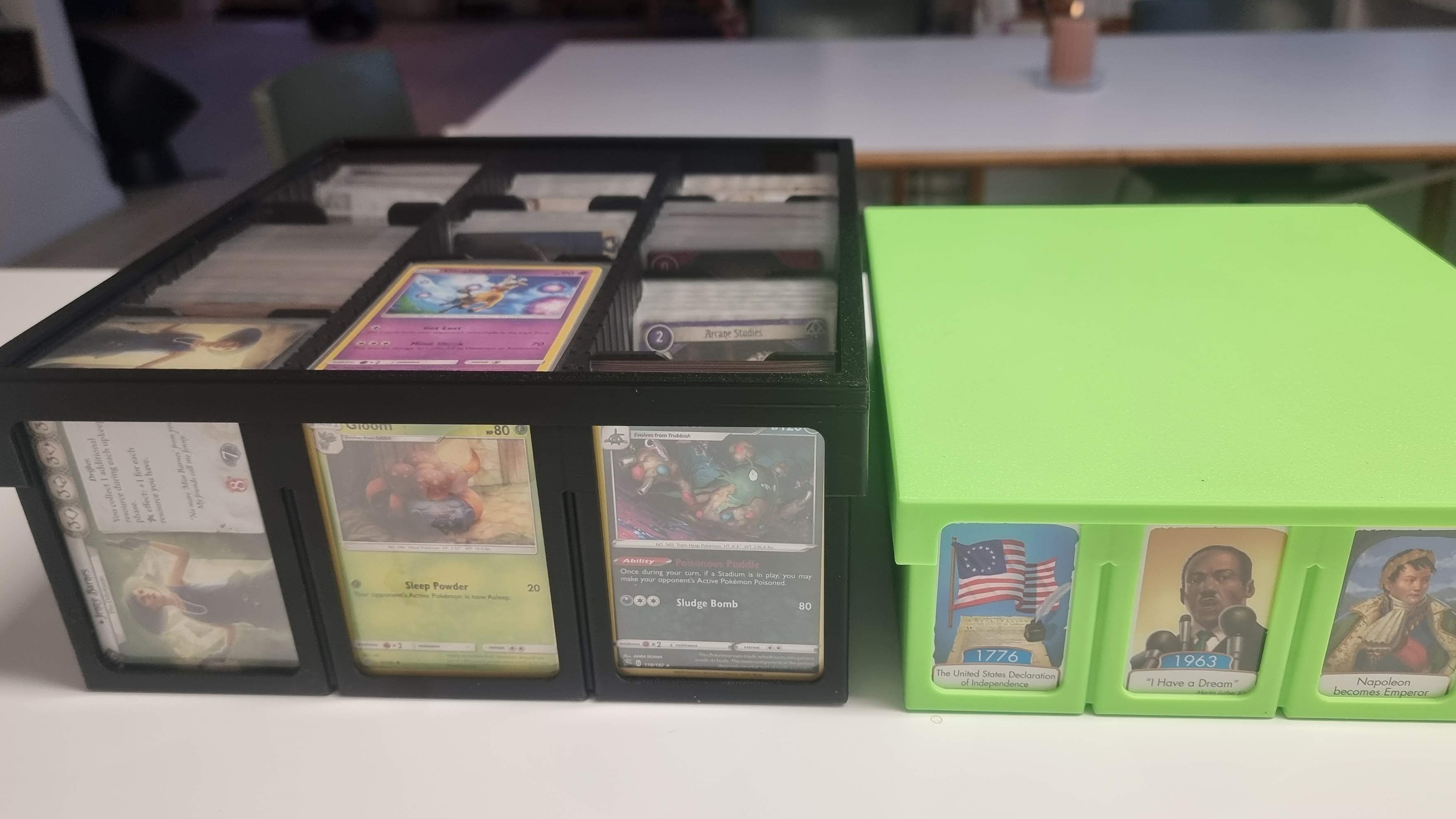 3D Printable Stackable Card trays for all cards sizes, Sleeved and un ...