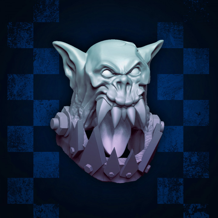 3D Printable MrModulork's Scar Orc Heads - Set D by MrModulork