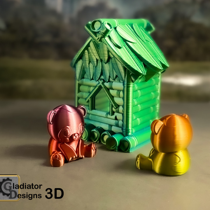 3D Printable Panda Hut by Josh
