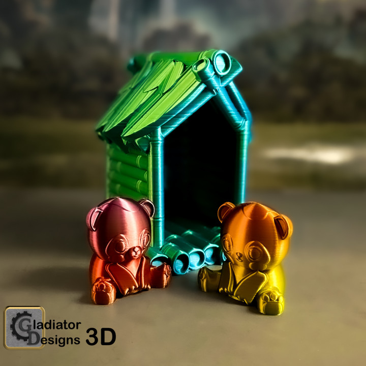 3D Printable Panda Hut by Josh