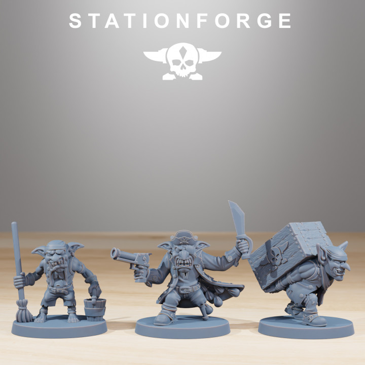 3D Printable Gobs Pirates by Station Forge