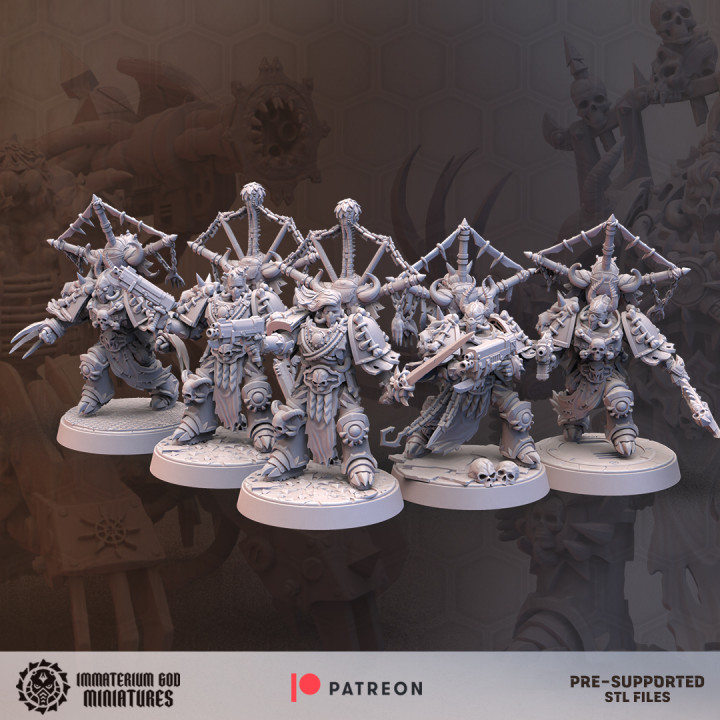 3D Printable Scavenger marines (Executors) by Immaterium God Miniatures