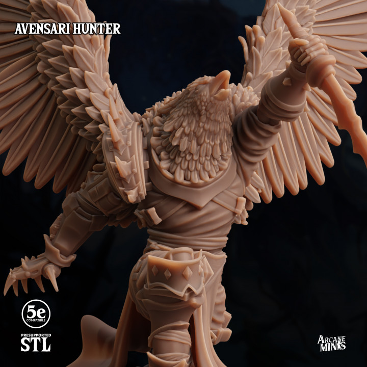 3D Printable Avensari Hunter - Sky Tamers by Sordane Publishing