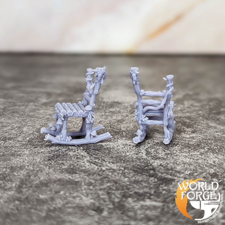 3D Printable Rocking Chair by World Forge Miniatures