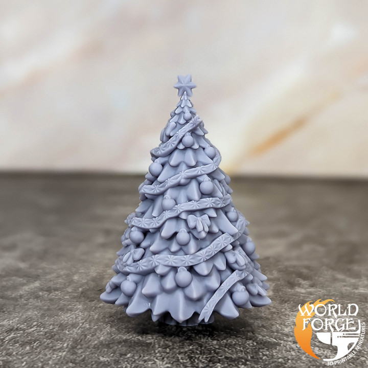 3D Printable Christmas Tree by World Forge Miniatures