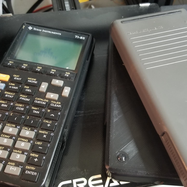 3D Printable TI-82 & TI-85 slide cover by Jacob Bullock