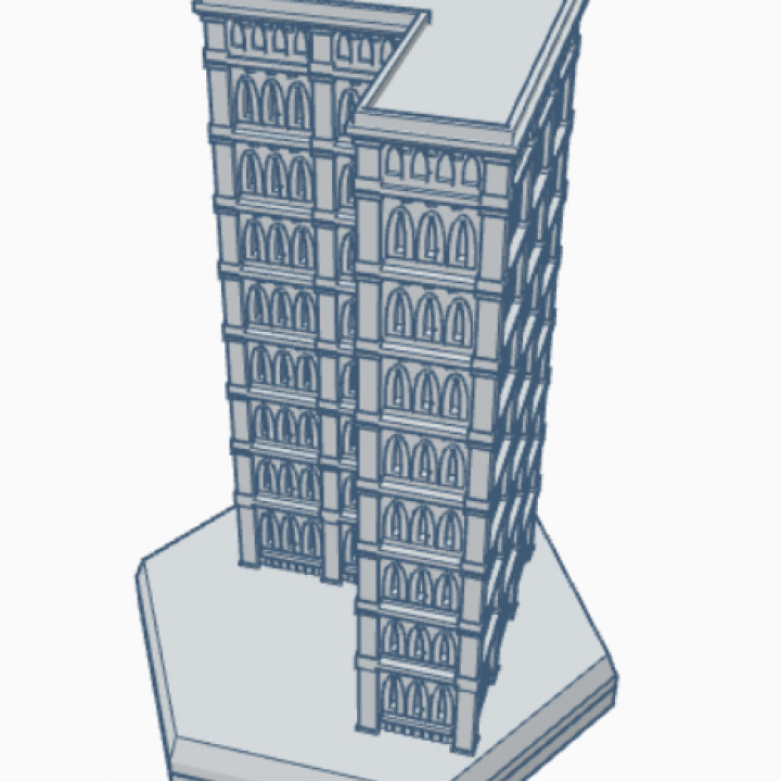 3D Printable Gothic Ruined Building 43 Hex Map Scale HMSGR043 by ...