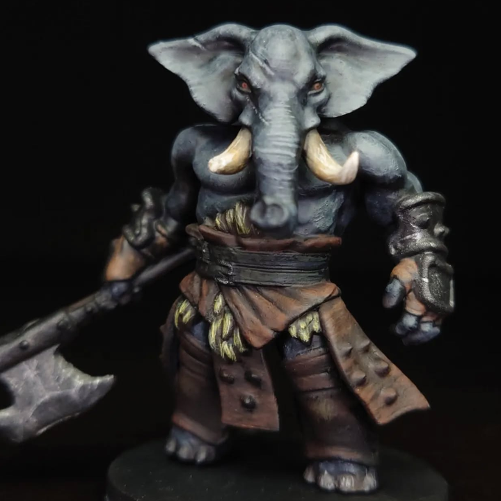 3D Print of Loxodon Barbarian by Drazdir
