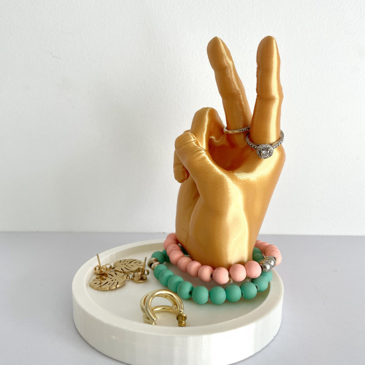3D Printable Peace Sign Jewelry Tray by IK3D