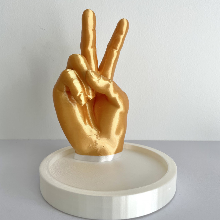 3D Printable Peace Sign Jewelry Tray by IK3D