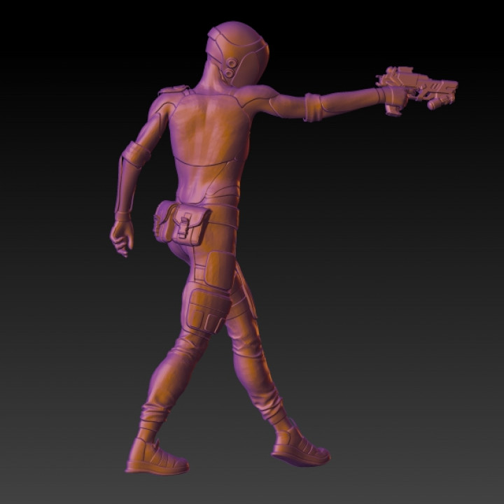 3D Printable female cyberpunk warrior - Rpg by Master