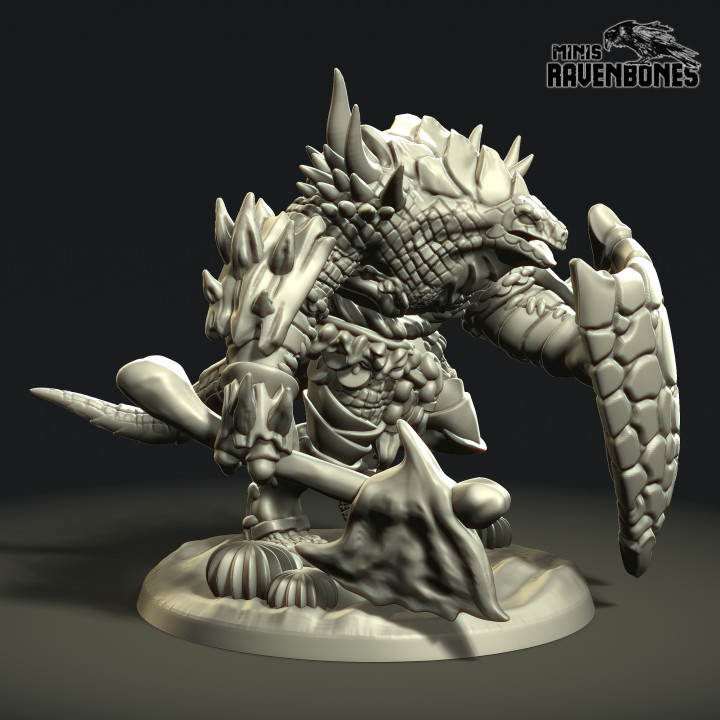 3D Printable Lizardfolk (set of 5) by RavenBonesStudio