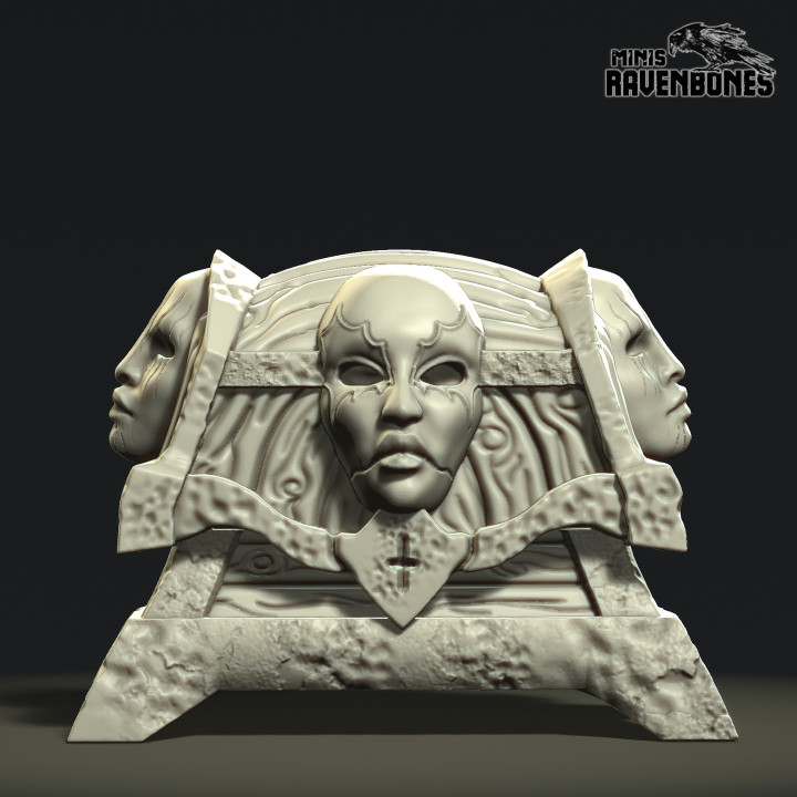 3D Printable Desert Terrain, Palm trees and Treasure chest by ...