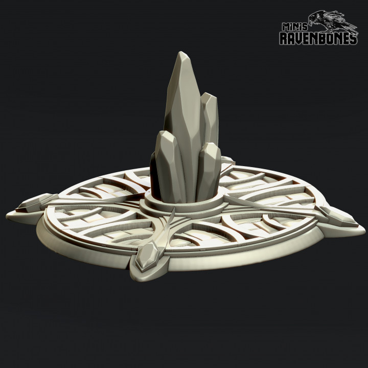 3D Printable Teleport Gate, Crystal and Treasure Chest by RavenBonesStudio