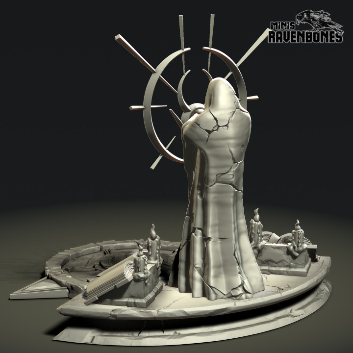 3D Printable Teleport Gate, Crystal and Treasure Chest by RavenBonesStudio