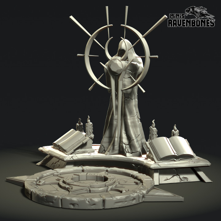 3D Printable Teleport Gate, Crystal and Treasure Chest by RavenBonesStudio