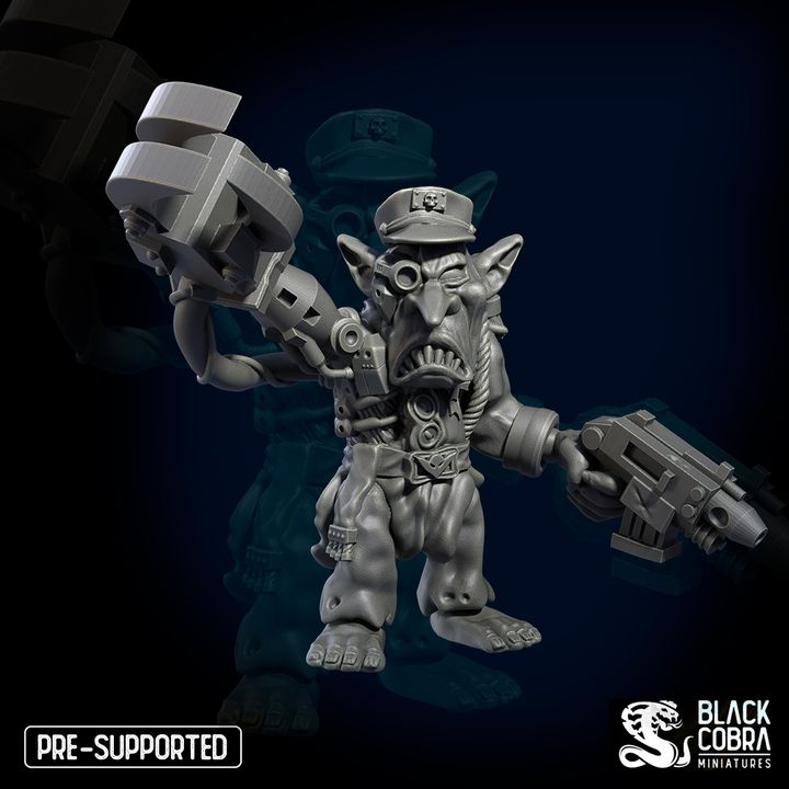 3D Printable Cyber Goblin Yarrik by BlackCobraMiniatures