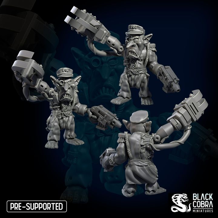 3D Printable Cyber Goblin Yarrik by BlackCobraMiniatures